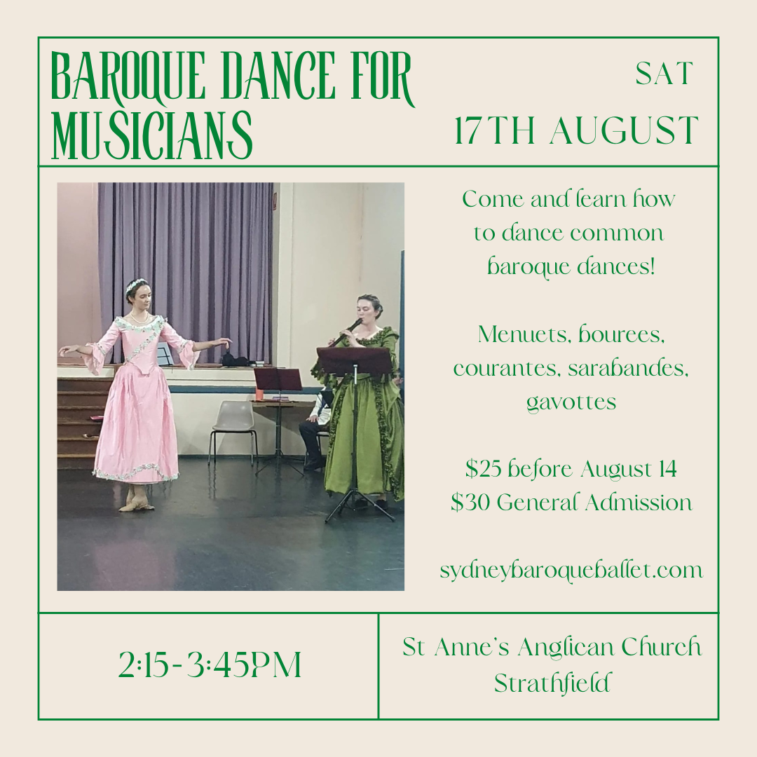 Upcoming Performances and Events – Sydney Baroque Ballet